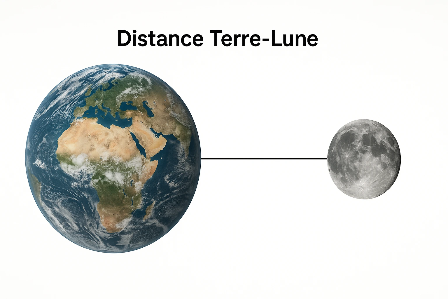 Calcul de la distance Terre-Lune - Exercice corrigé