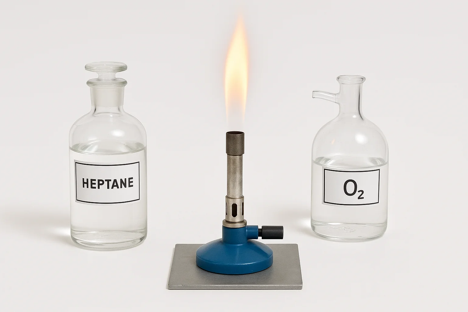 Réaction de l'Heptane avec l'Oxygène - Exercice corrigé