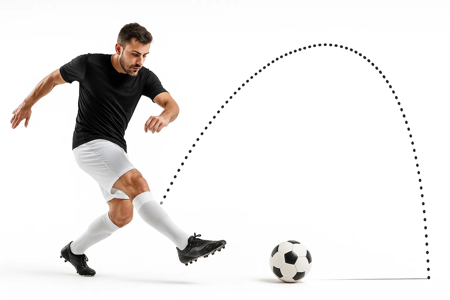 Calcul de la Trajectoire d'une Balle au Football - Exercice corrigé