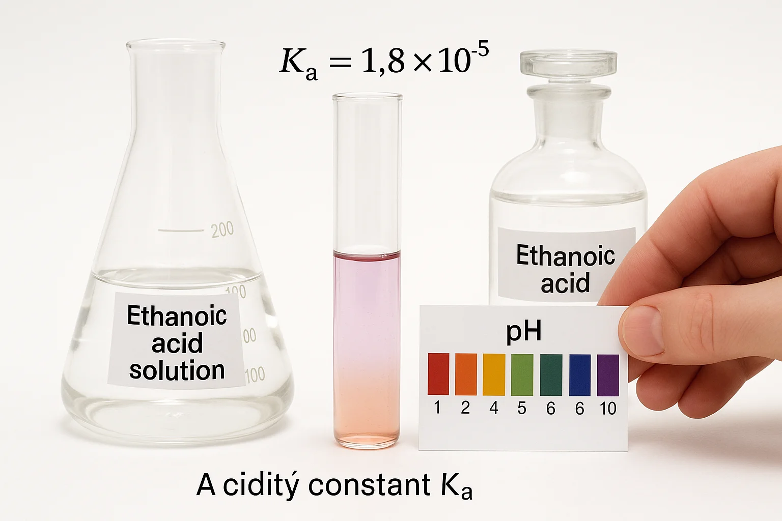 PH d'une solution d'acide éthanoïque - Exercice corrigé