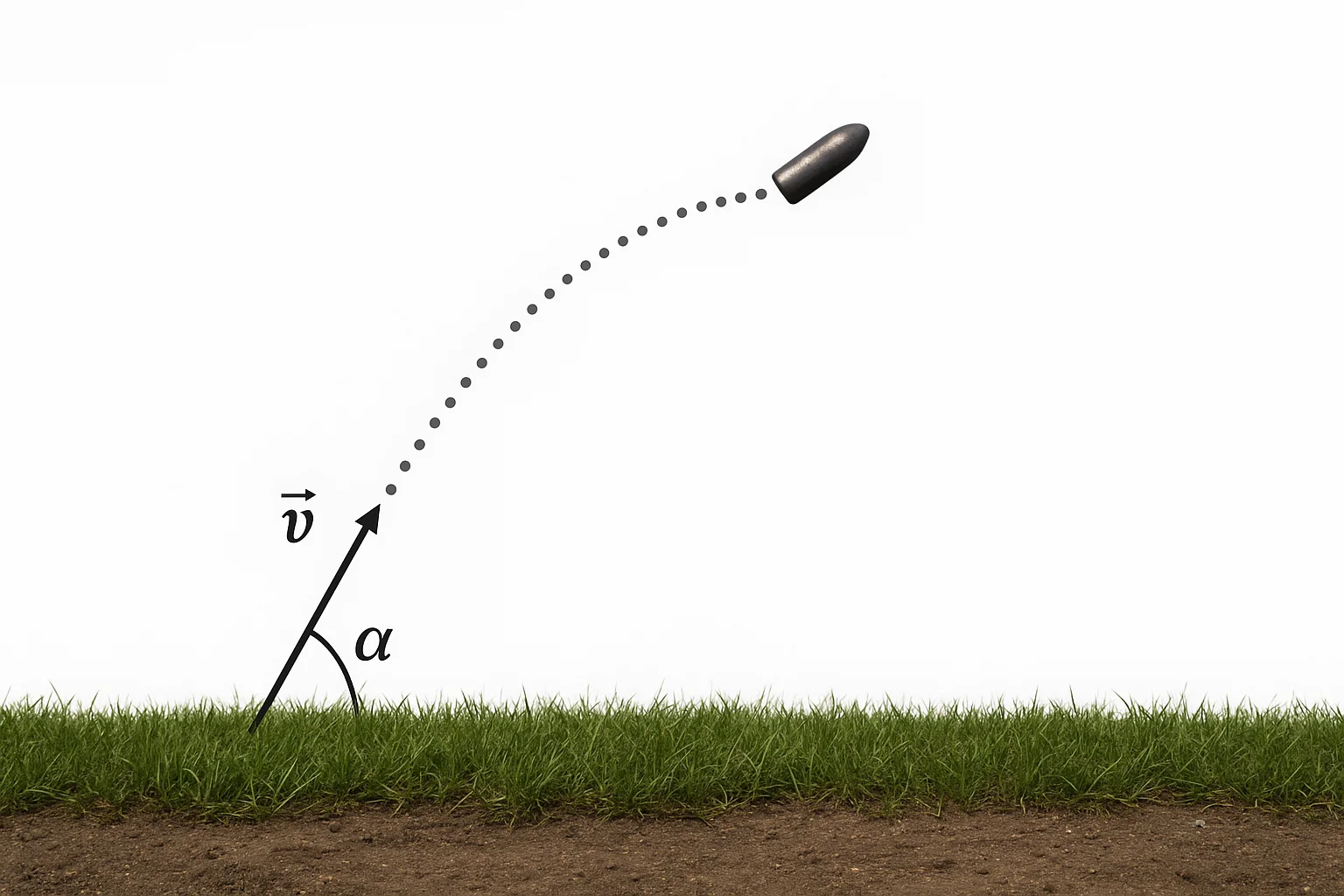 Lancement oblique d’un projectile - Exercice corrigé