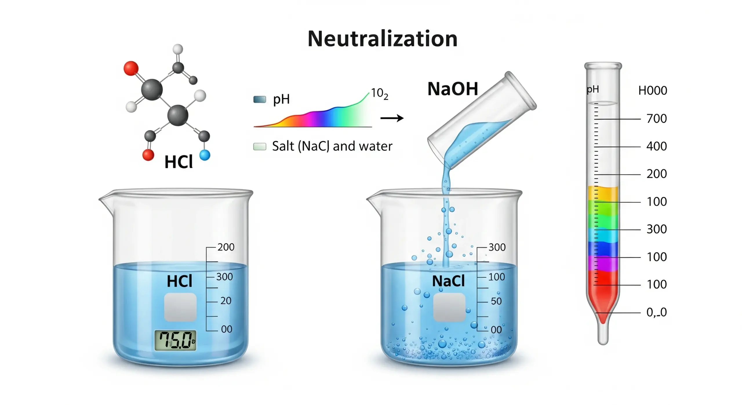 Réactions entre solutions acides et bases - Exercice corrigé